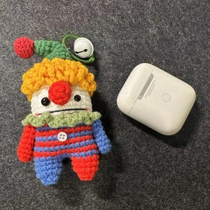 Crochet Clown Pendant, Cute Keychain - Etsy