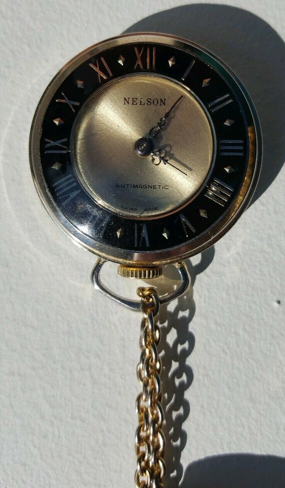 Nelson Half Hunter Vintage Ladies Pocket Watch - Gold… - Gem