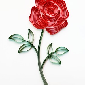 Red Rose Flower Art, Botanical Art, Red Rose Wall Art, Wall Decor, Red ...