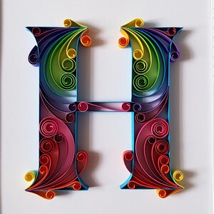 Original Paper Art Monogram, Personalised Gift, Personalised Frame Art ...