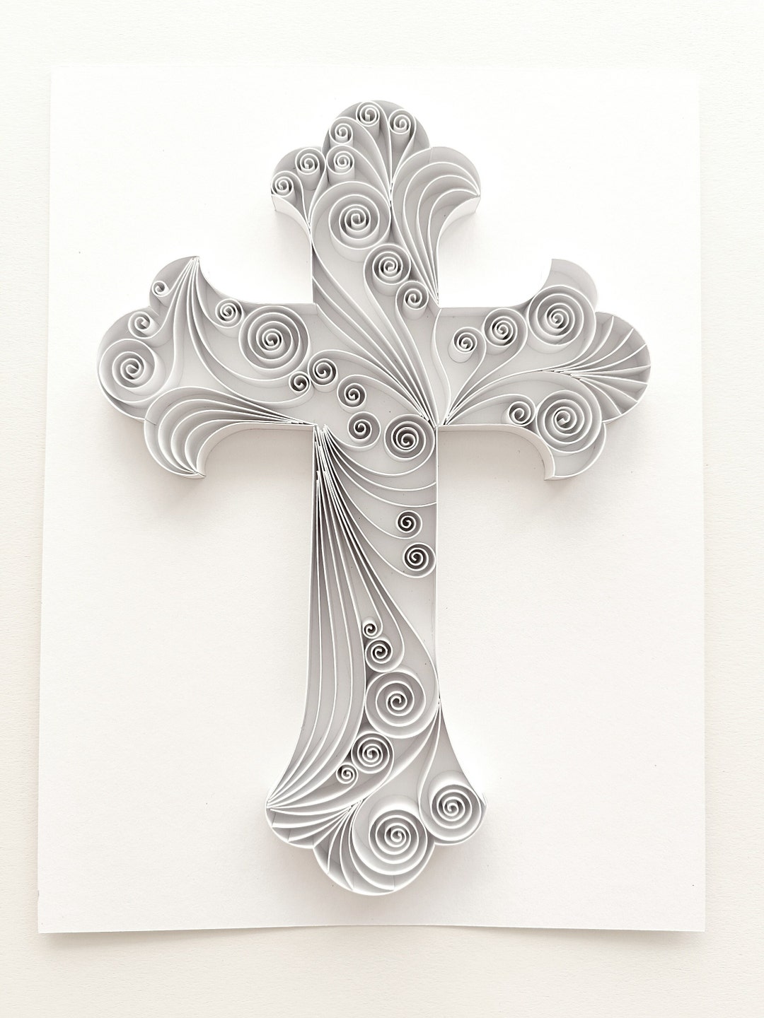 White Paper Cross Wall Decor, Religious Wall Art, Christian Gift ...