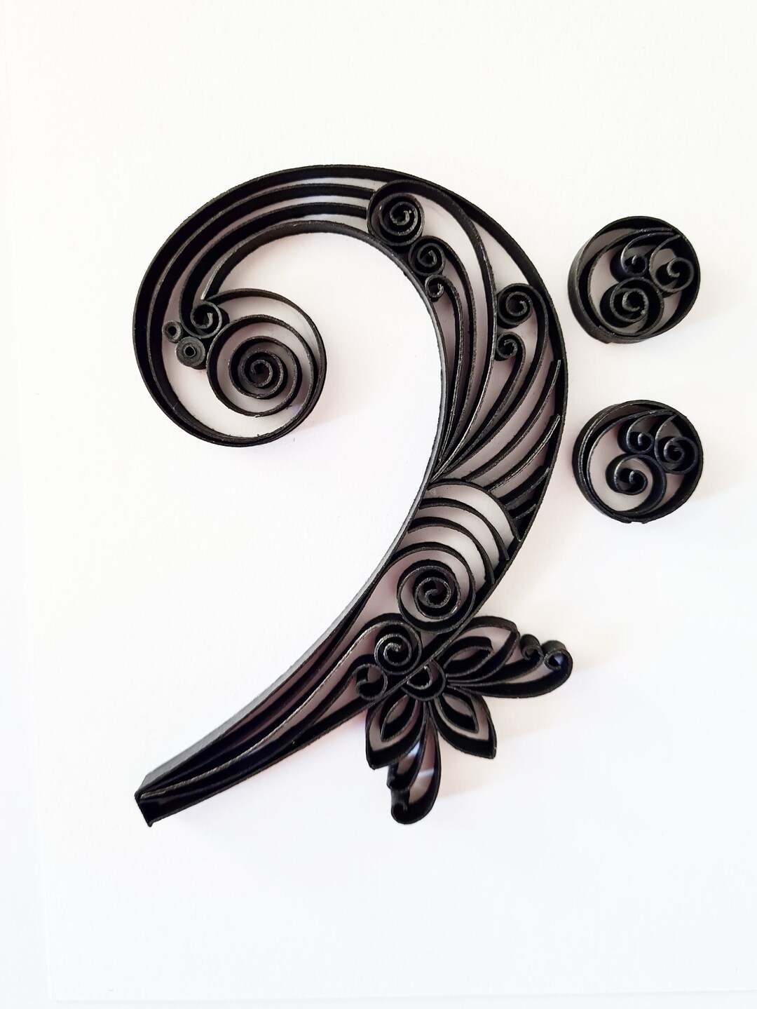 Bass Clef Wall Art, Wall Decor, Bass Clef Paper Art, Bass Clef Gift ...