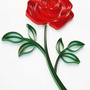 Red Rose Flower Art, Botanical Art, Red Rose Wall Art, Wall Decor, Red ...