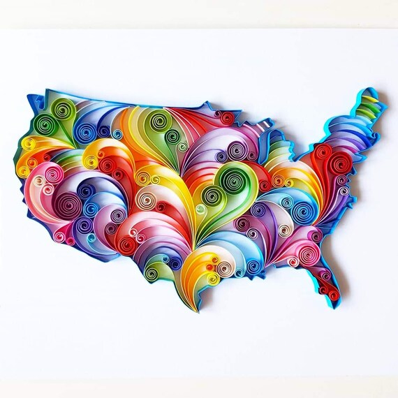 Paper Art & Collectibles Mixed Media & Collage Wall Hanging Map Decor ...
