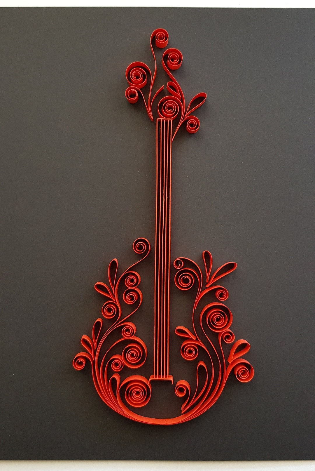 Guitar Wall Art, Wall Decor, Guitar Paper Art, Guitar Player Gift ...