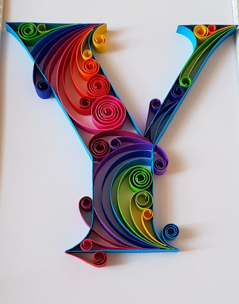 Original Paper Art Monogram Personalised Gift Personalised - Etsy