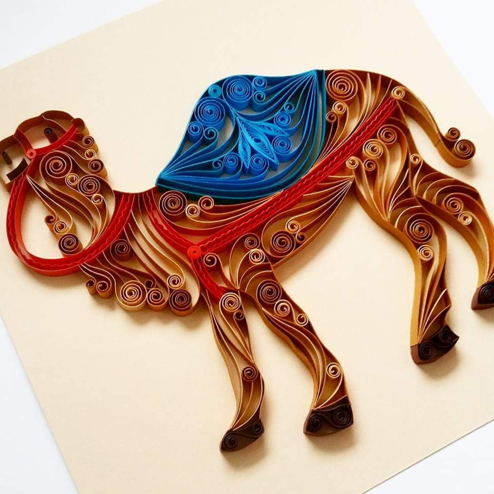 Quilled Paper Camel Wall Art Paper Animal Decor Desert Camel - Etsy