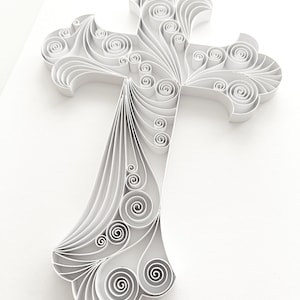 White Paper Cross Wall Decor, Religious Wall Art, Christian Gift ...
