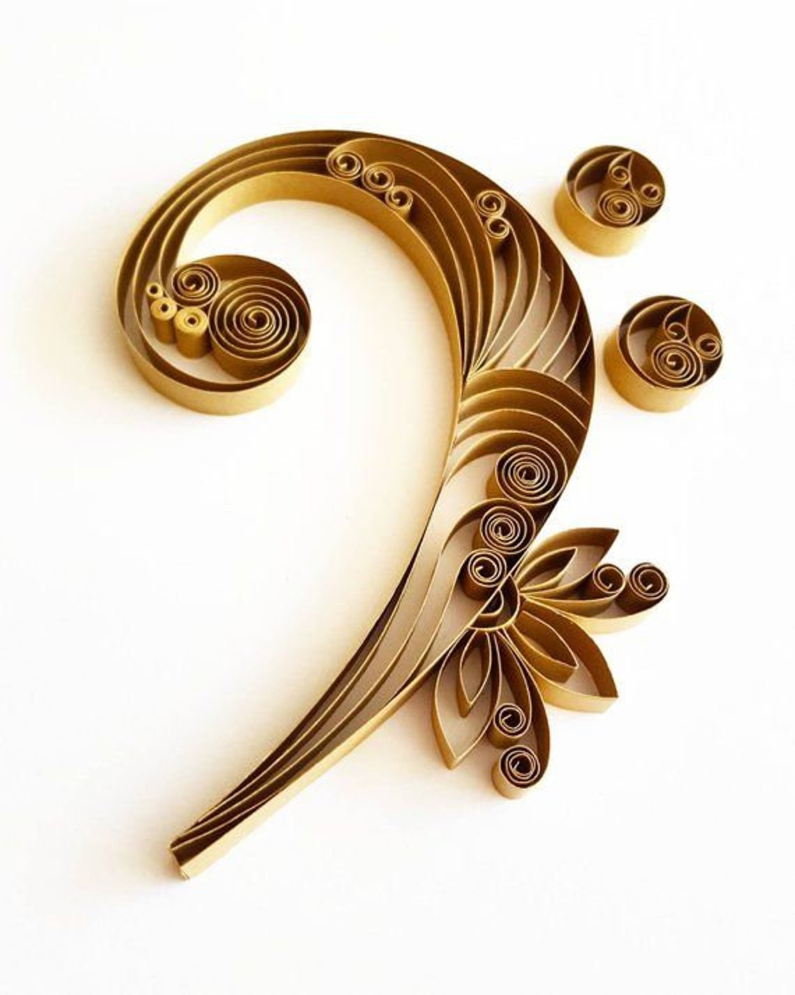 Bass Clef Wall Art Wall Decor Bass Clef Paper Art Bass Clef | Etsy