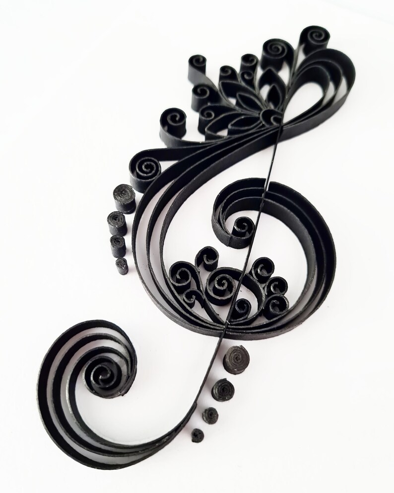 Treble Clef Wall Art Wall Decor Treble Clef Paper Art - Etsy