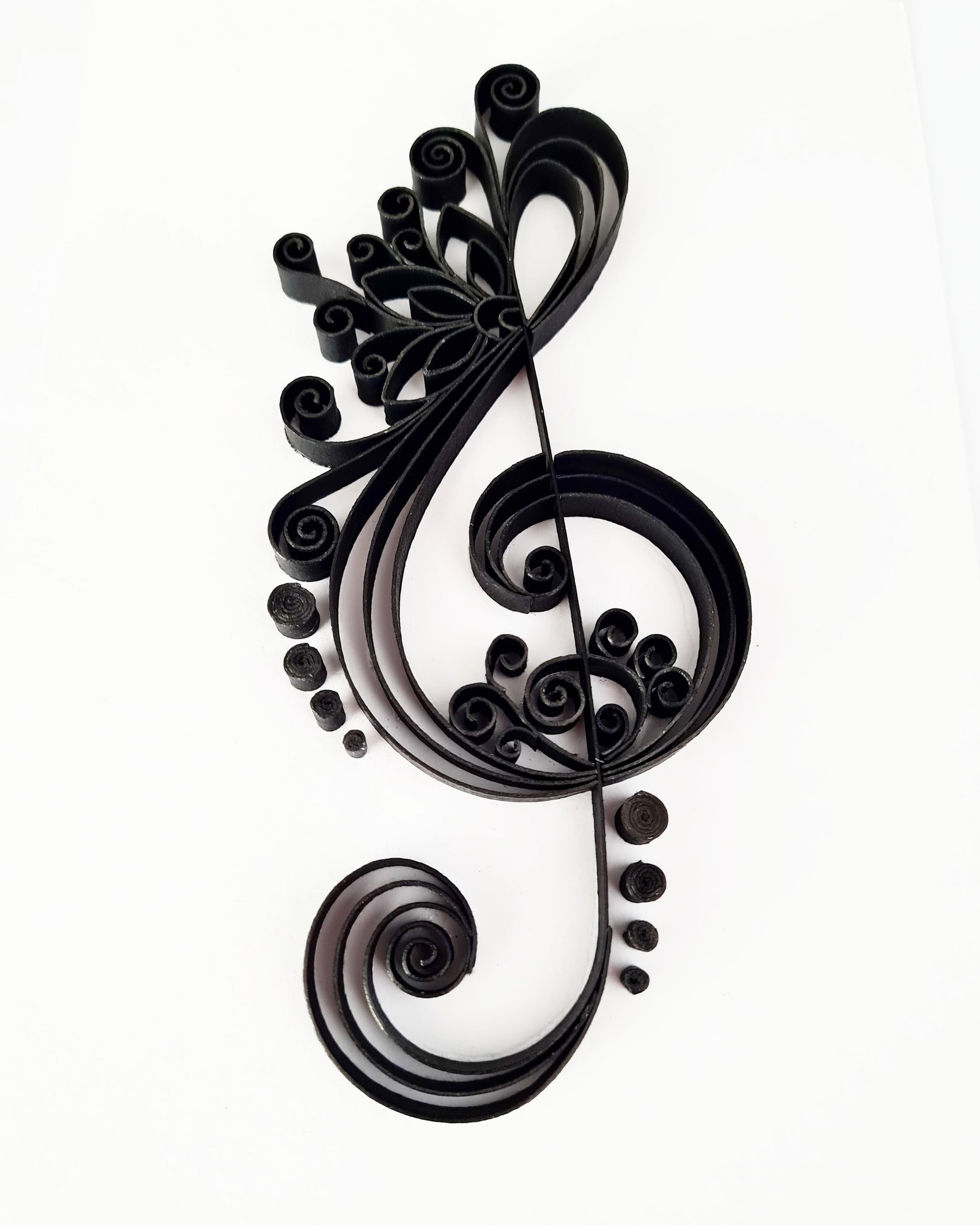 Treble Clef Wall Art Wall Decor Treble Clef Paper Art - Etsy