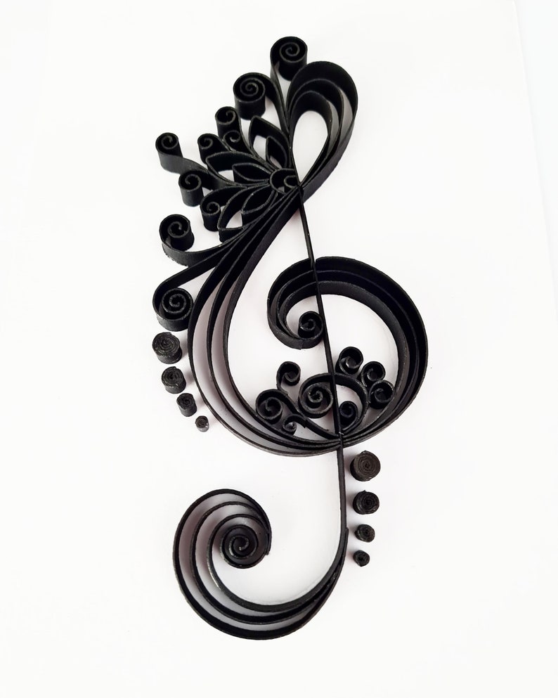 Treble Clef Wall Art Wall Decor Treble Clef Paper Art - Etsy