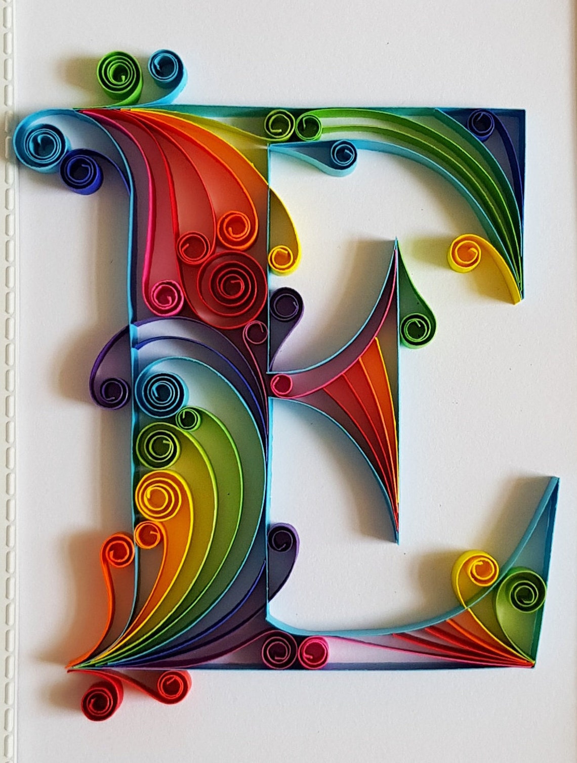 Original Paper Art Monogram Personalised Gift Personalised - Etsy