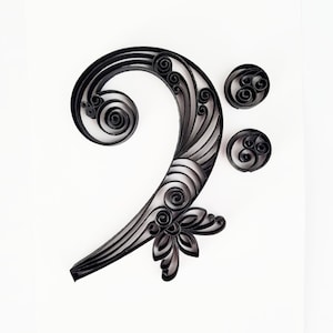 Bass Clef Wall Art, Wall Decor, Bass Clef Paper Art, Bass Clef Gift ...