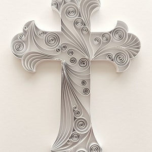 White Paper Cross Wall Decor, Religious Wall Art, Christian Gift ...