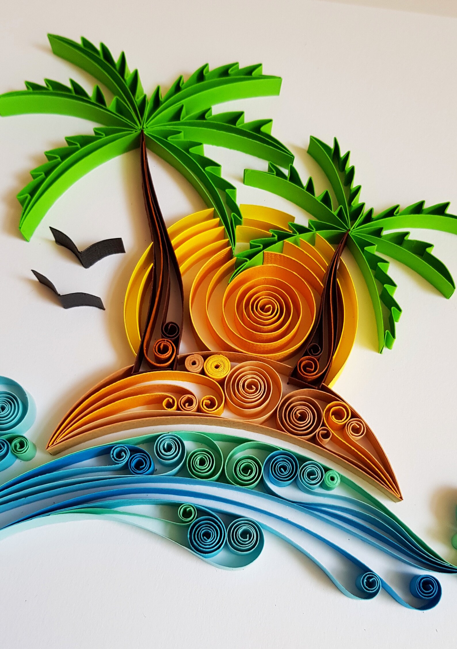 Quilling Art Beach Birthday Gift Nursery Decor | Etsy
