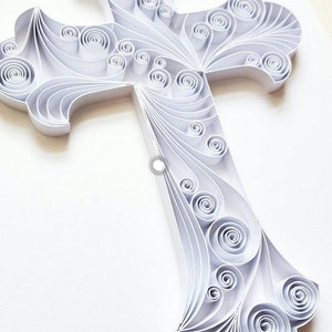 White Paper Cross Wall Decor, Religious Wall Art, Christian Gift ...