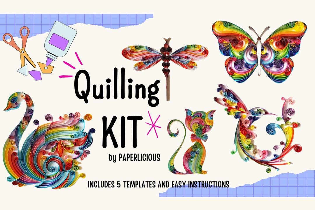 Quilling Kit for Beginners, Quilling DIY Kit, Beginner's Quilling Kit ...
