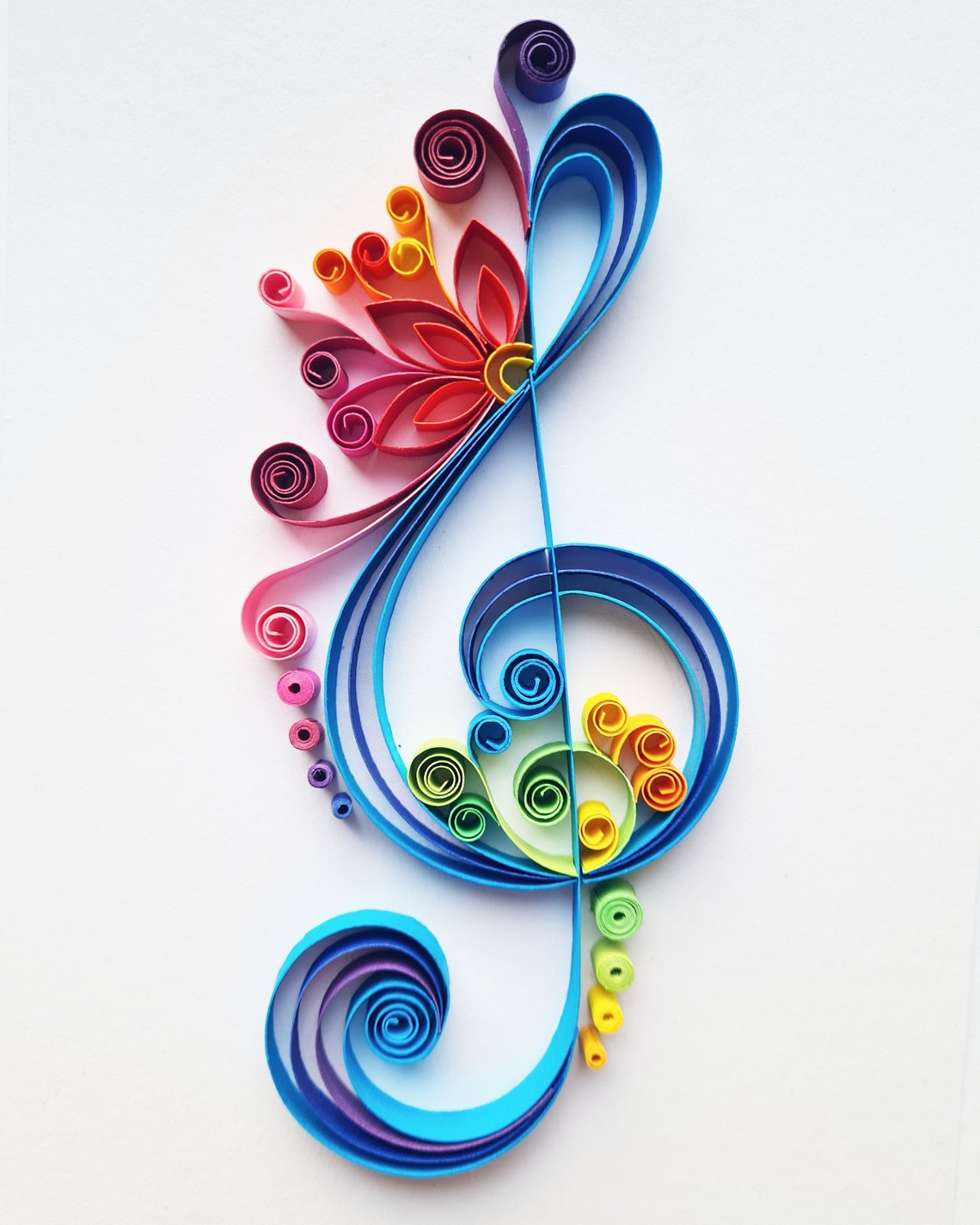 Treble Clef Wall Art Wall Decor Treble Clef Paper Art - Etsy