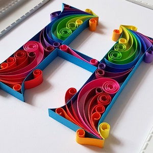 Original Paper Art Monogram, Personalised Gift, Personalised Frame Art ...