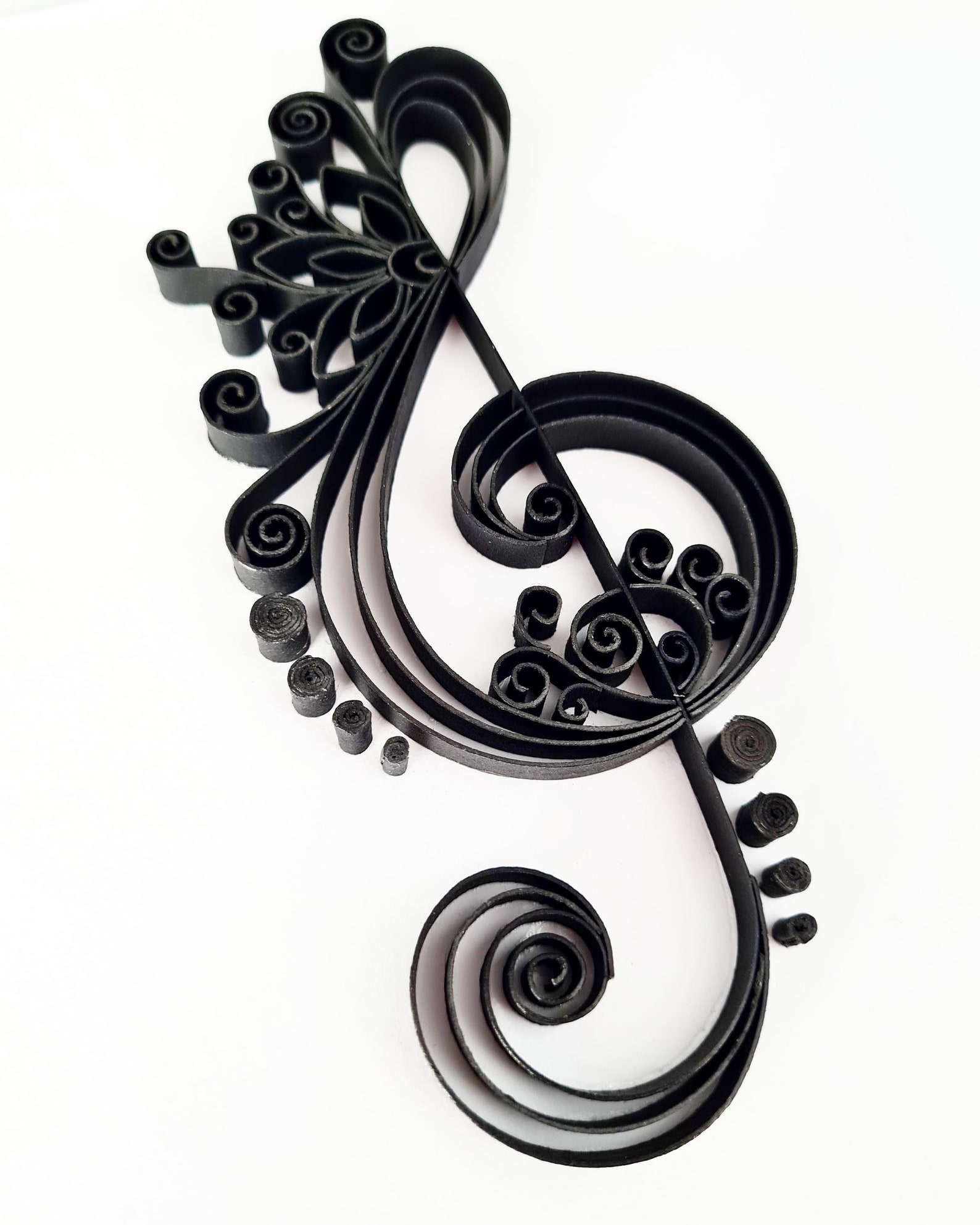 Treble Clef Wall Art Wall Decor Treble Clef Paper Art - Etsy