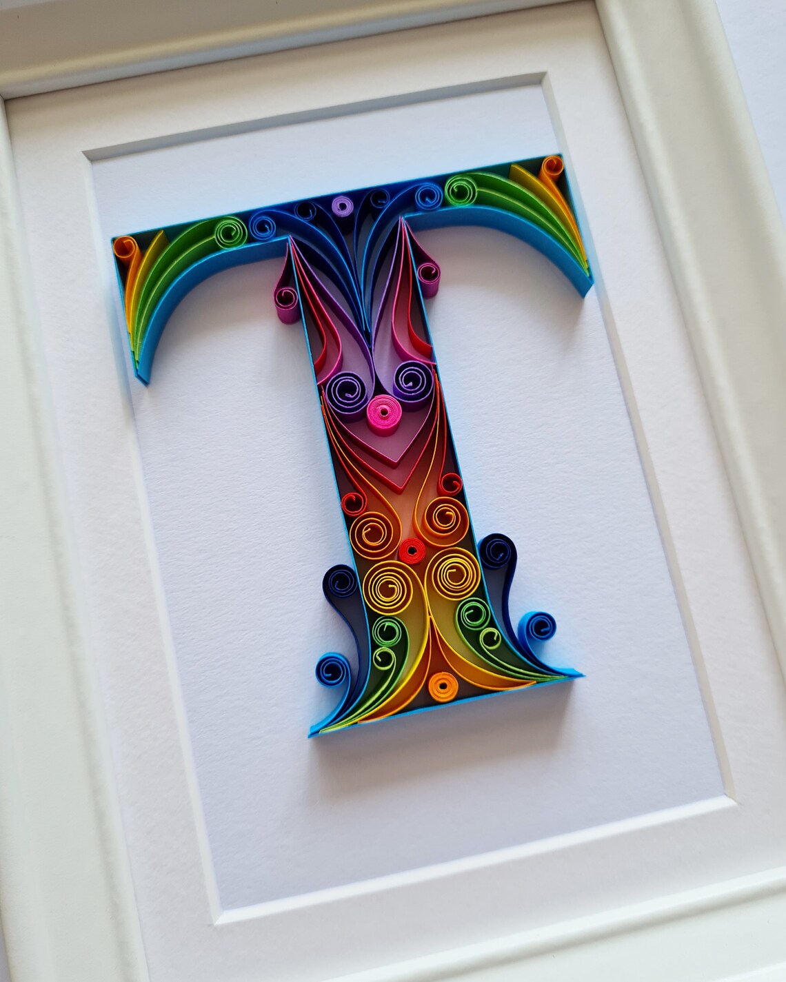 Custom Paper Monogram Wall Art Framed Initial Wall Decor - Etsy