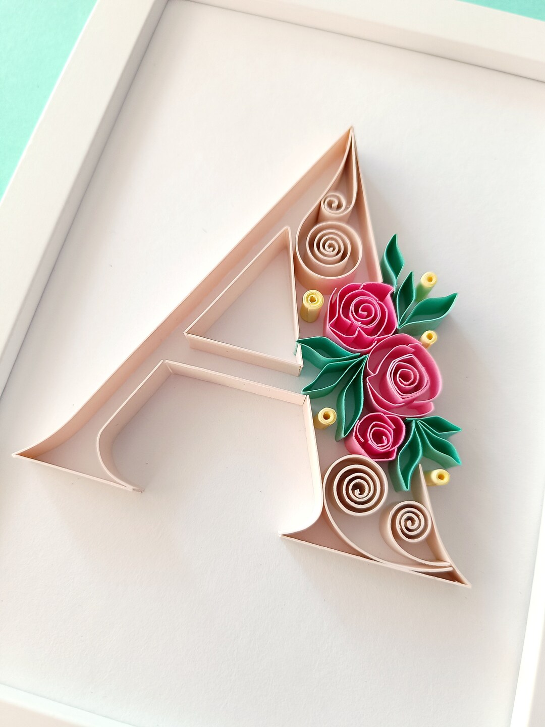 Original Wall Art Monogram Personalised Gift Personalised Frame Art ...