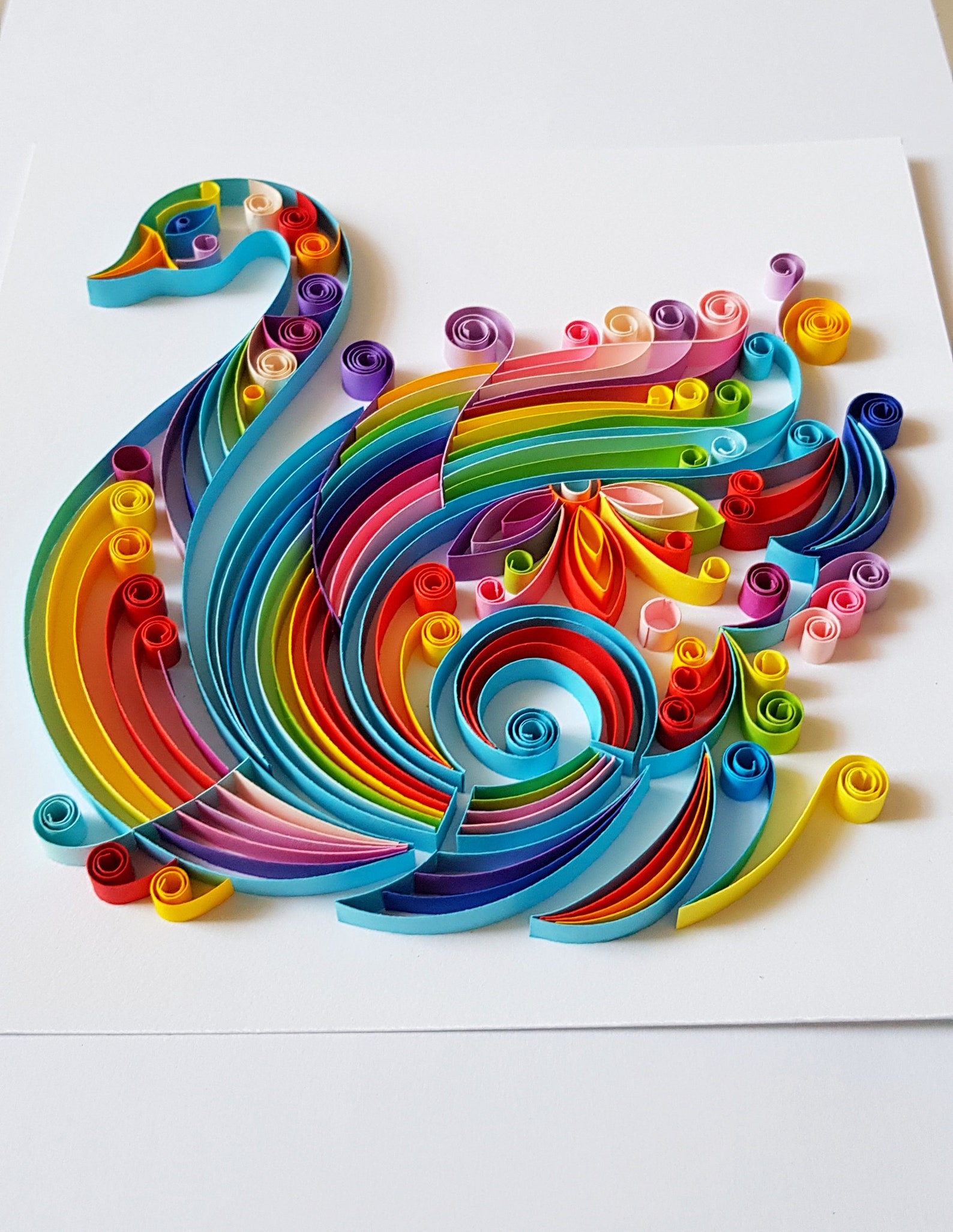 Swan Wall Art Mother's Day Gift Quilling Art Swan - Etsy