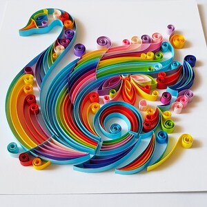 Swan Wall Art, Mother's Day Gift, Quilling Art, Swan Decor, Paper ...