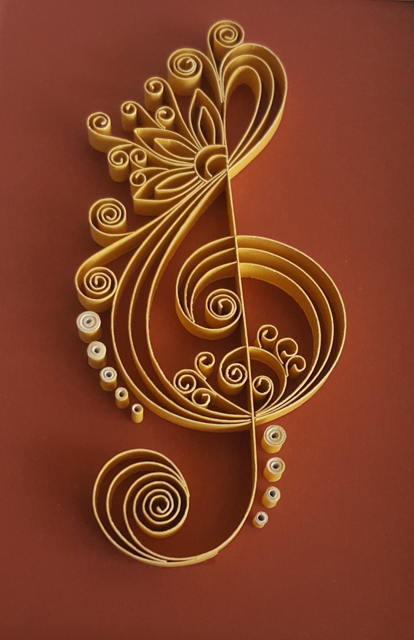 Treble Clef Wall Art Wall Decor Treble Clef Paper Art - Etsy