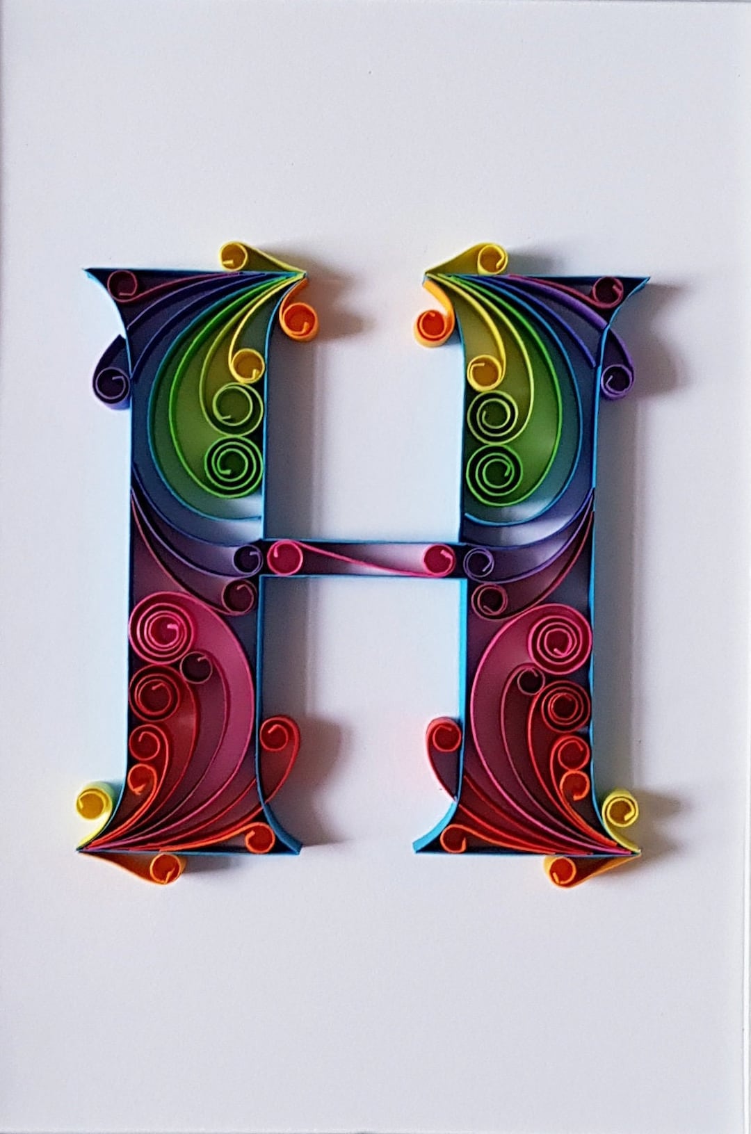 Original Paper Art Monogram, Personalised Gift, Personalised Frame Art ...