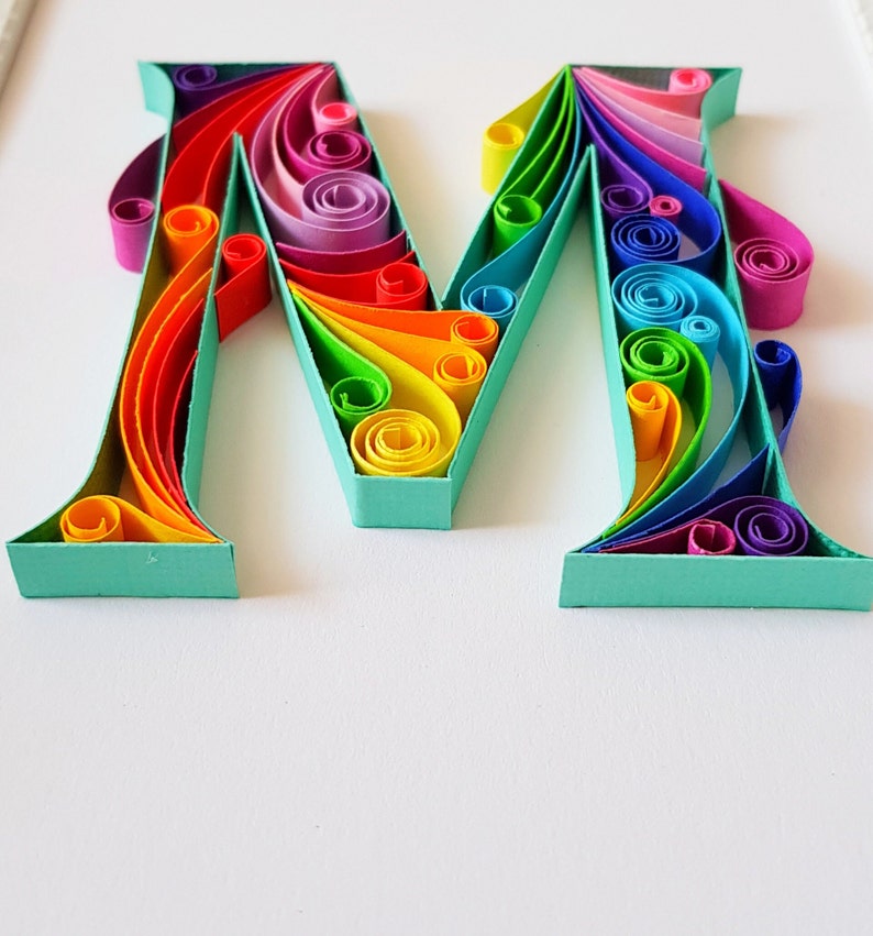 Original Paper Art Monogram Personalised Gift Personalised - Etsy
