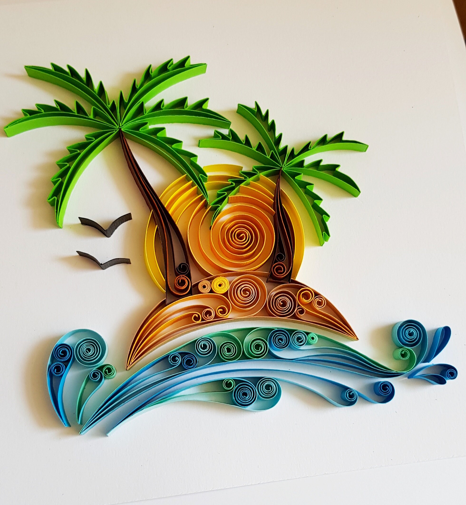 Quilling Art Beach Birthday Gift Nursery Decor | Etsy