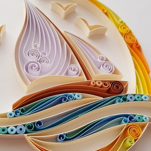 Sailboat Quilling Wall Art , Sail Ship Wall Art, Sail Boat, Nautical ...