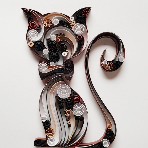 Paper Quilling Cat - Etsy