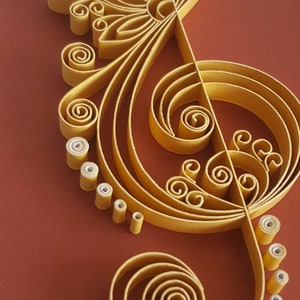 Treble Clef Wall Art, Wall Decor, Treble Clef Paper Art, Treble Clef ...