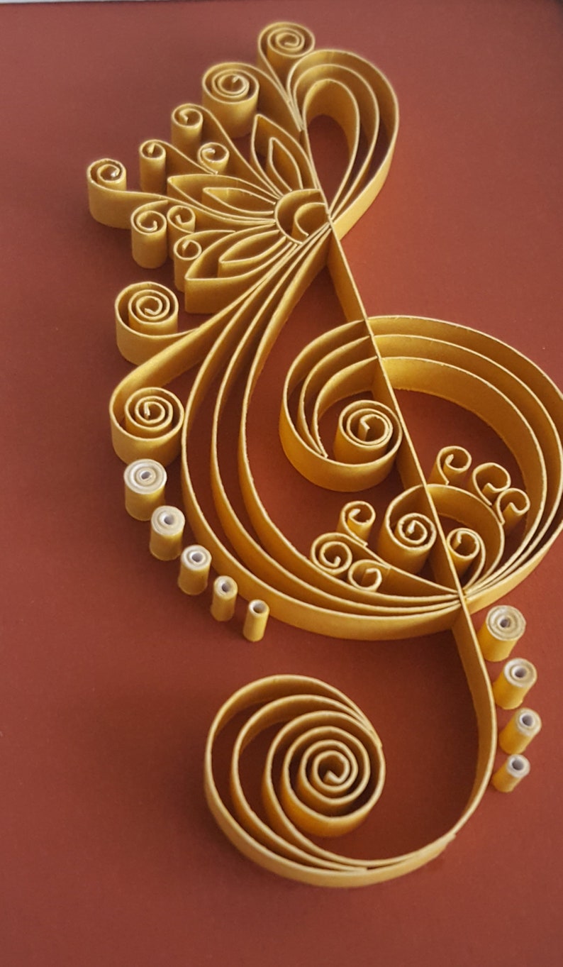 Treble Clef Wall Art Wall Decor Treble Clef Paper Art | Etsy