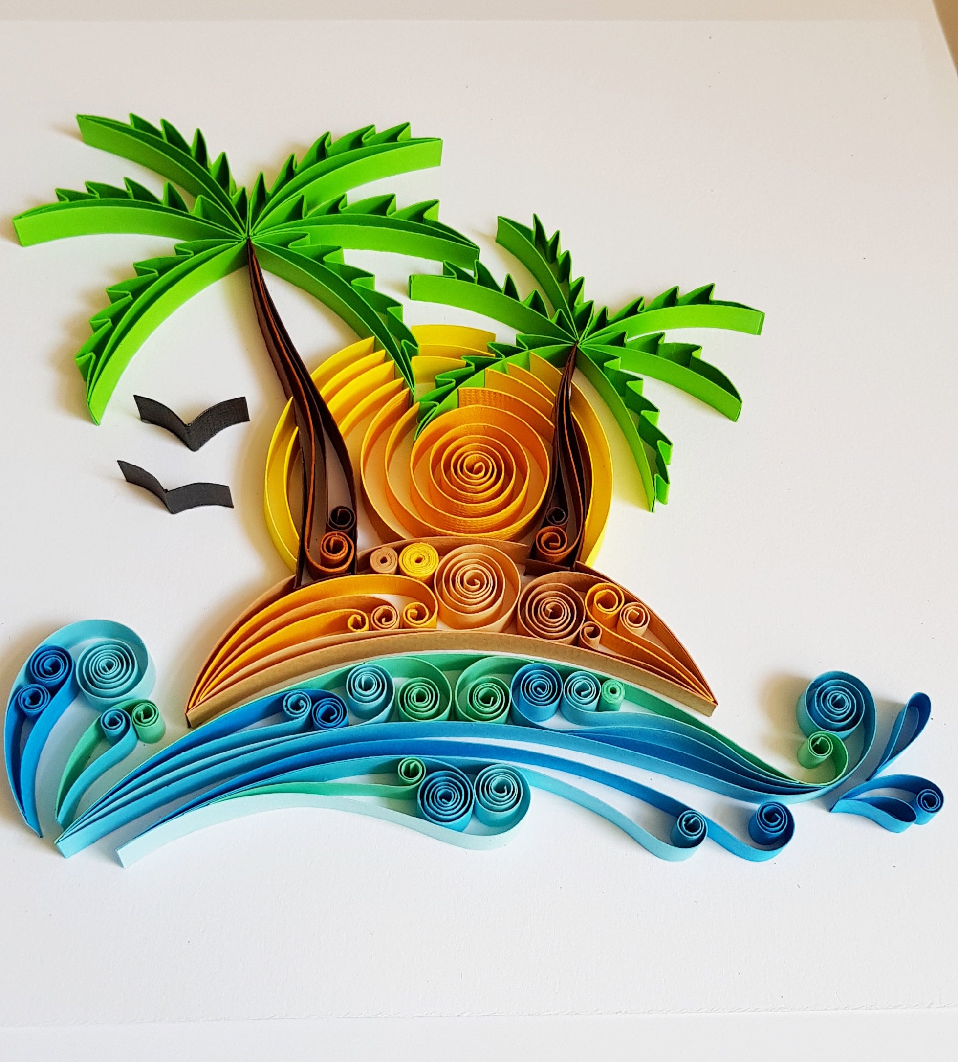 Quilling Art Beach Birthday Gift Nursery Decor | Etsy