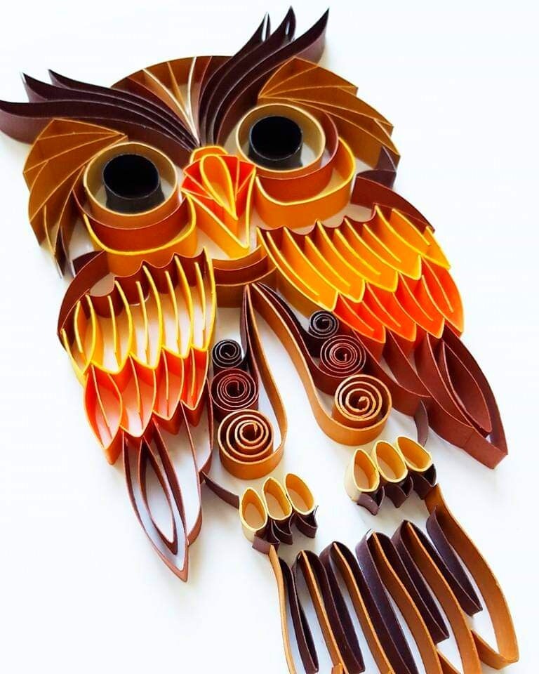 Original Owl Paper Art Owl Art Owl Wall Art Owl Decor Owl - Etsy