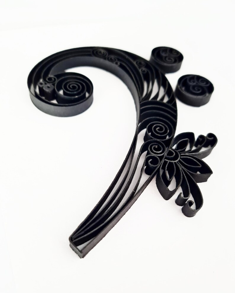 Bass Clef Wall Art Wall Decor Bass Clef Paper Art Bass Clef | Etsy