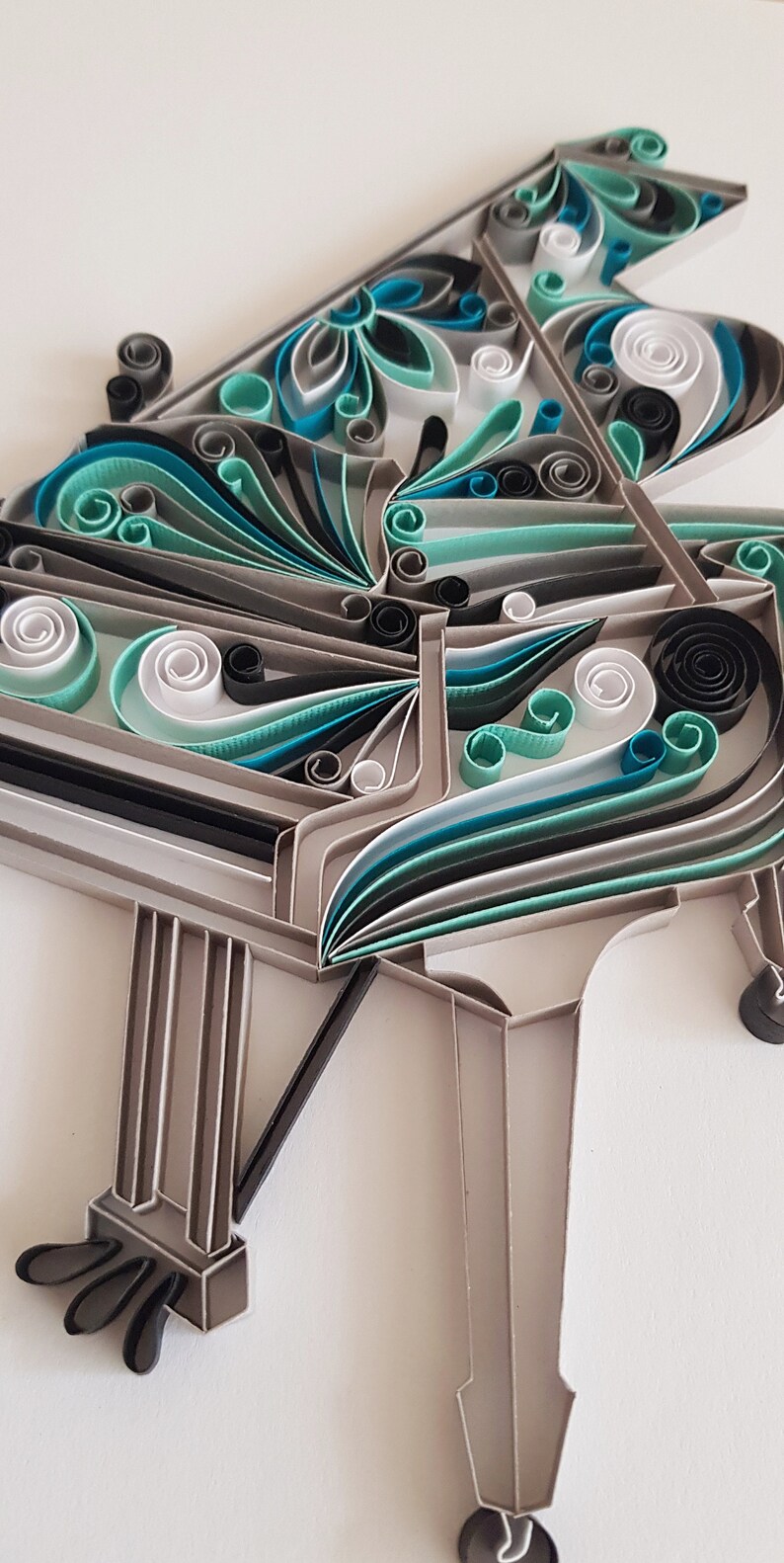 Piano Paper Art Piano Artwork Gift for Musician Piano Wall - Etsy