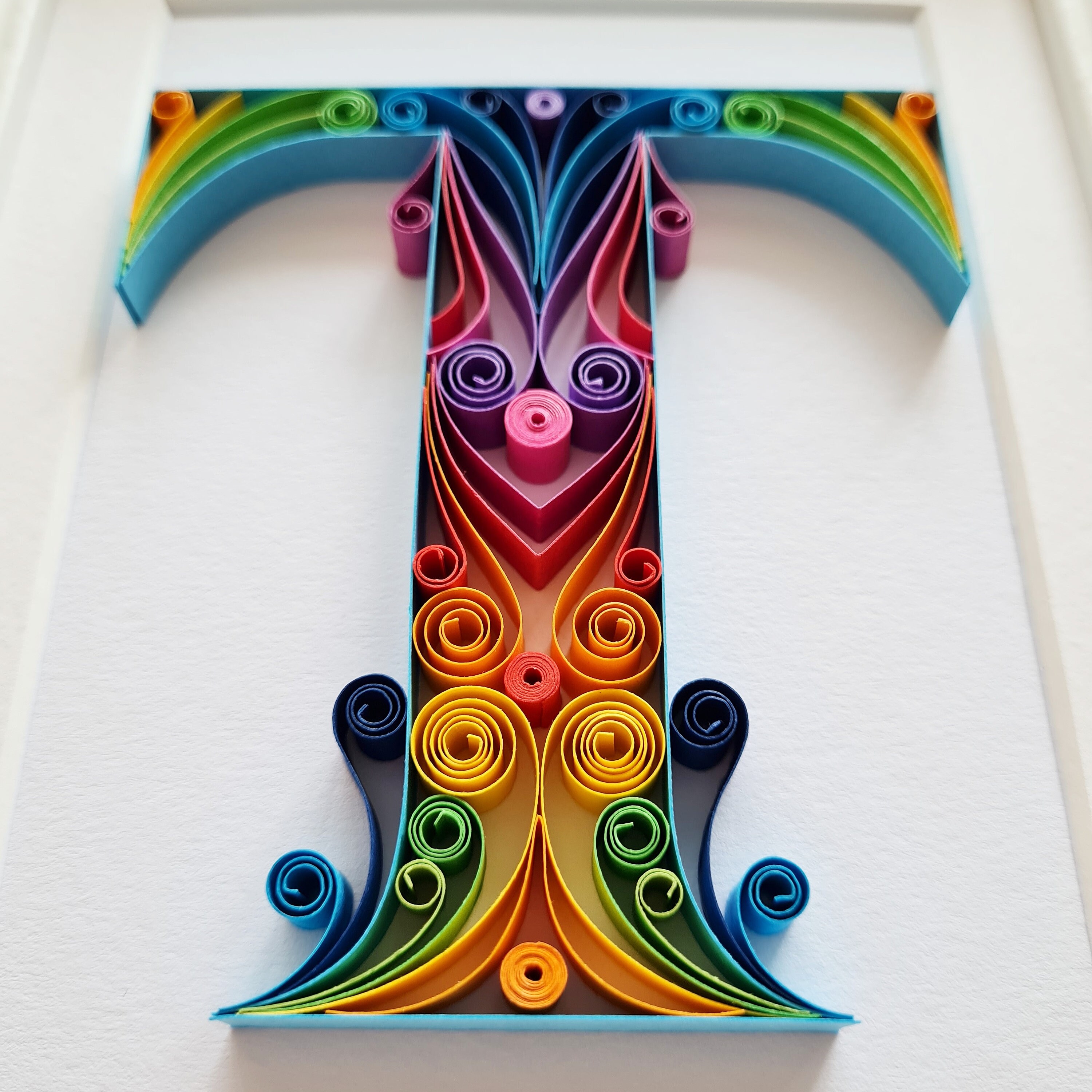 Custom Paper Monogram Wall Art Framed Initial Wall Decor - Etsy