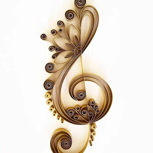 Treble Clef Wall Art Wall Decor Treble Clef Paper Art - Etsy