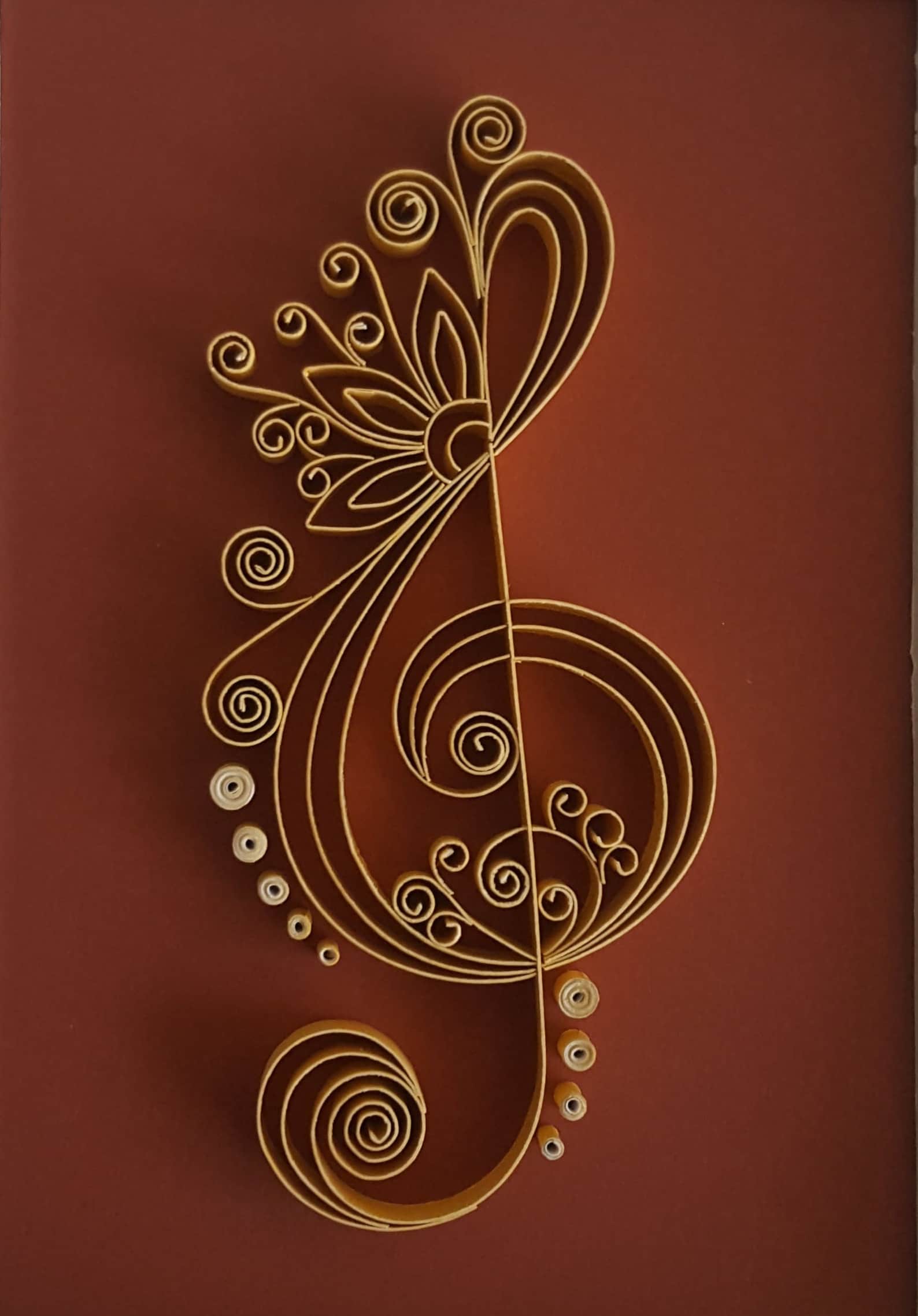 Treble Clef Wall Art Wall Decor Treble Clef Paper Art | Etsy