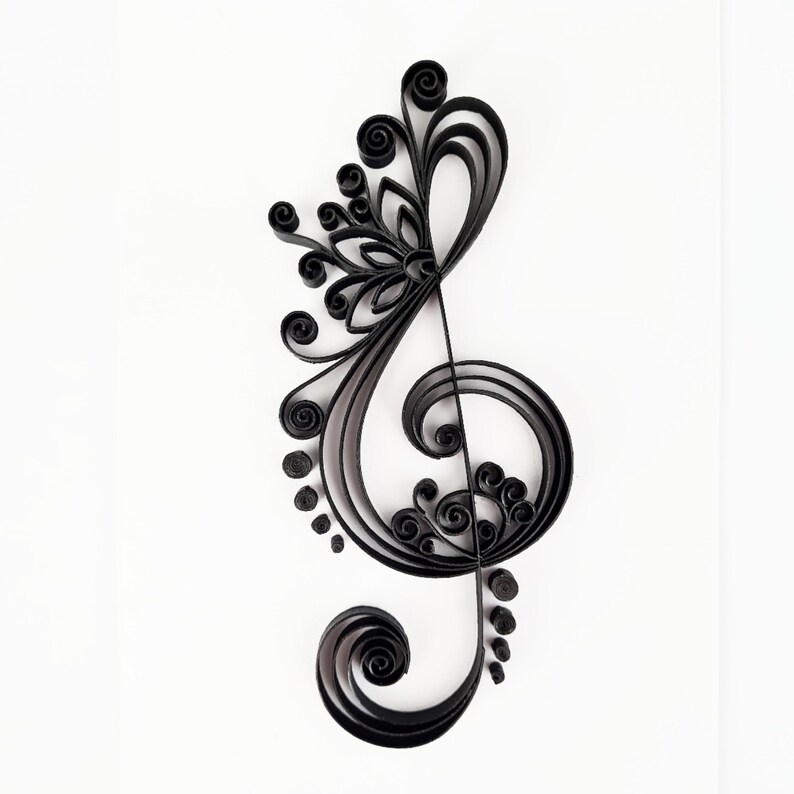 Treble Clef Wall Art Wall Decor Treble Clef Paper Art - Etsy