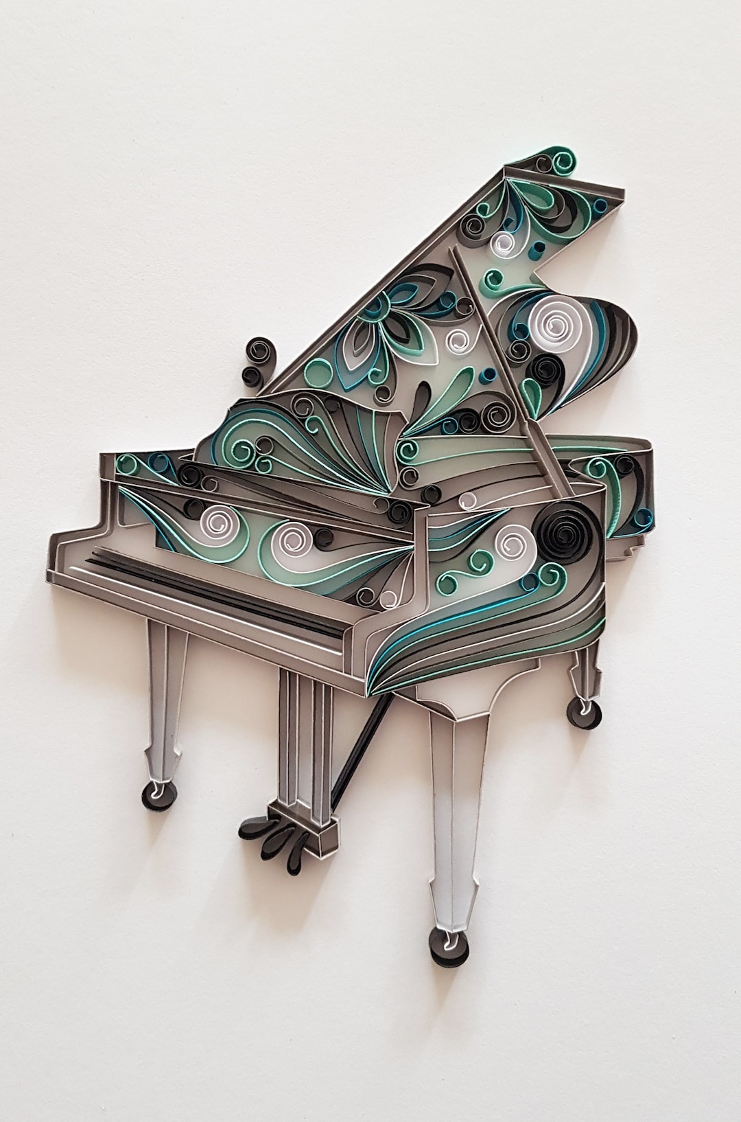 Piano Paper Art, Piano Artwork, Gift for Musician, Piano Wall Art ...