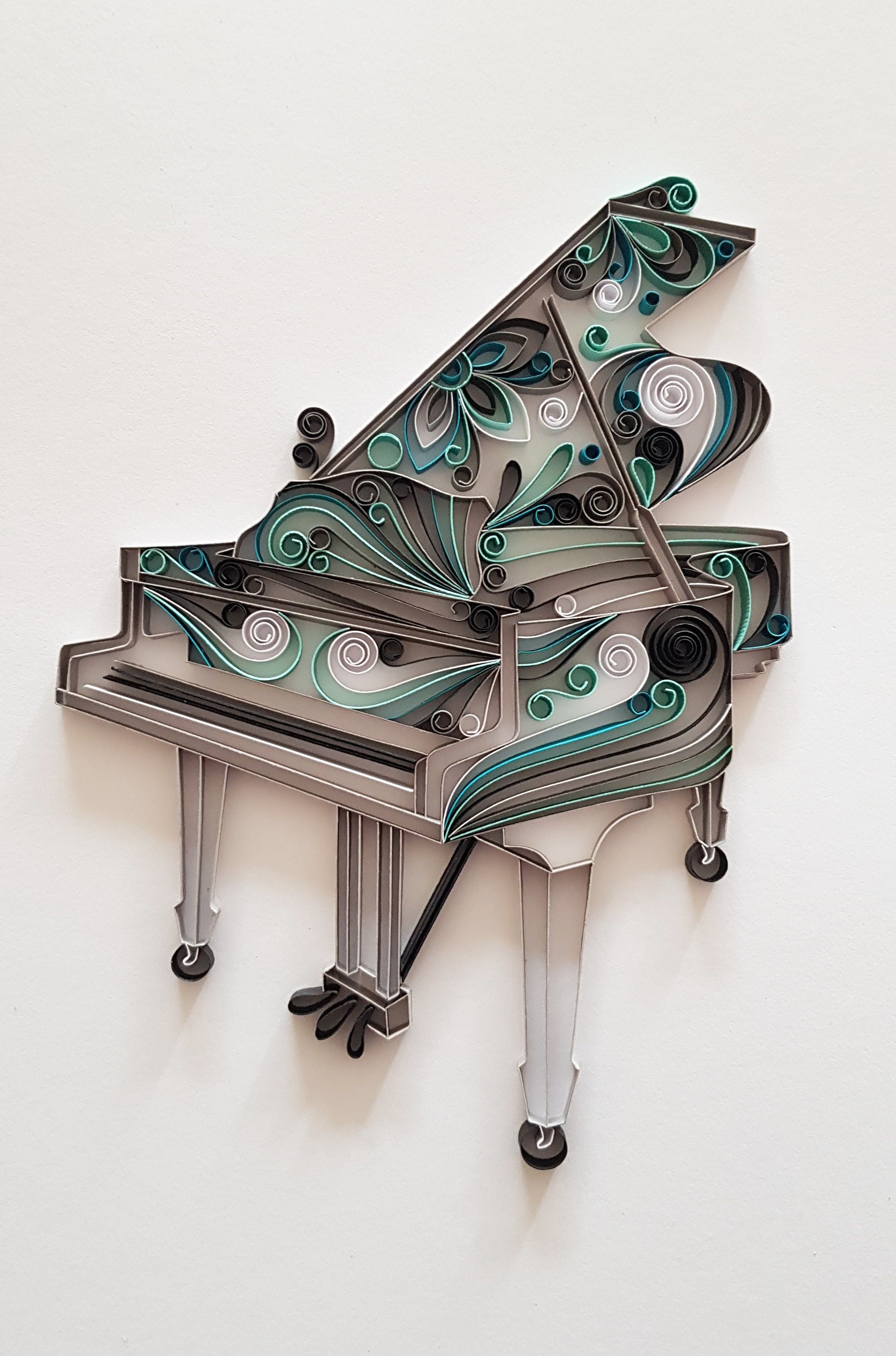 Piano papier kunst piano artwork cadeau voor muzikant piano | Etsy