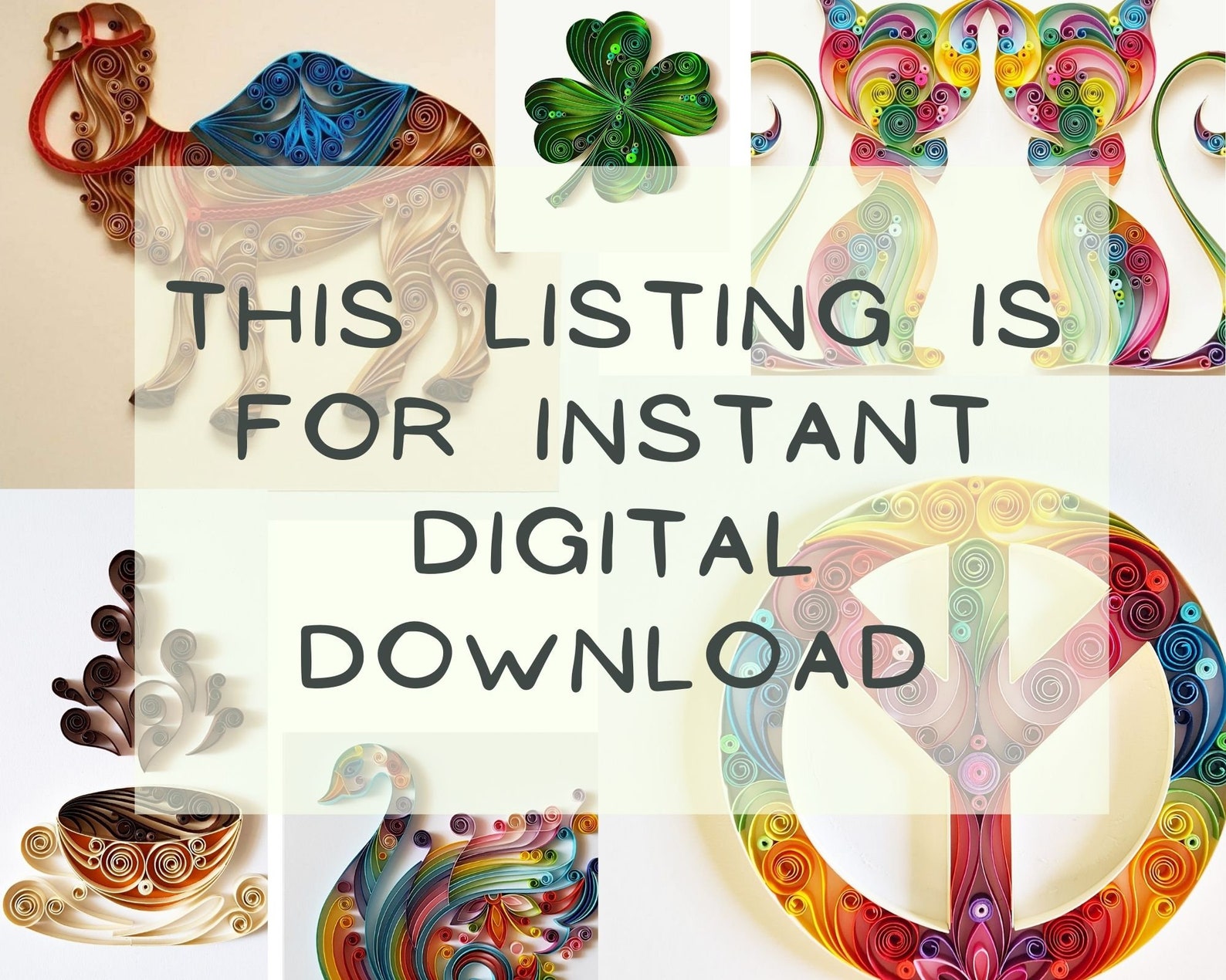 Template for Quilling Shamrock Quilling Pattern Quilling - Etsy