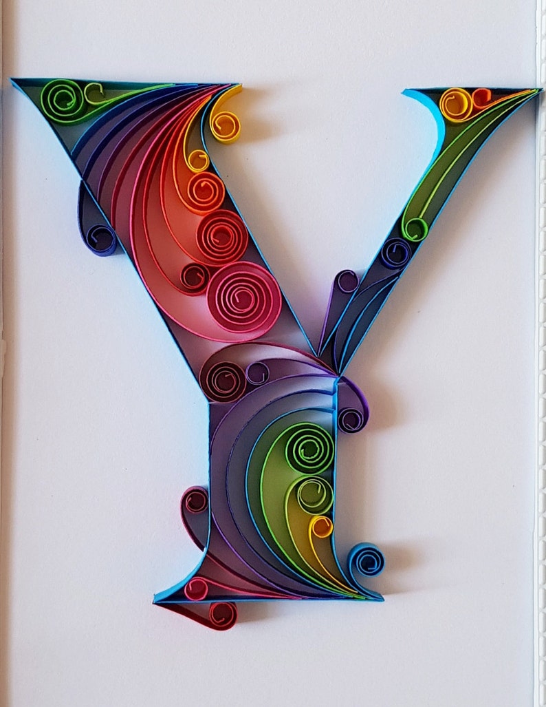 Original Paper Art Monogram Personalised Gift Personalised - Etsy