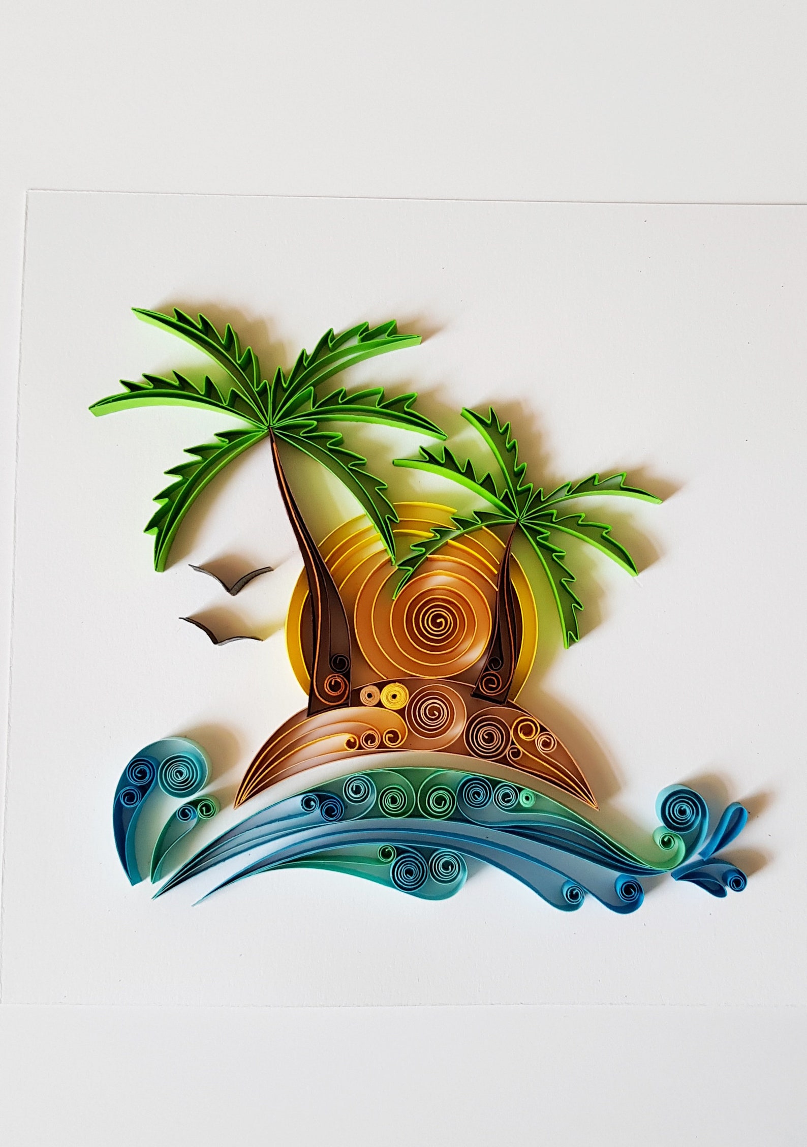 Quilling Art Beach Birthday Gift Nursery Decor | Etsy